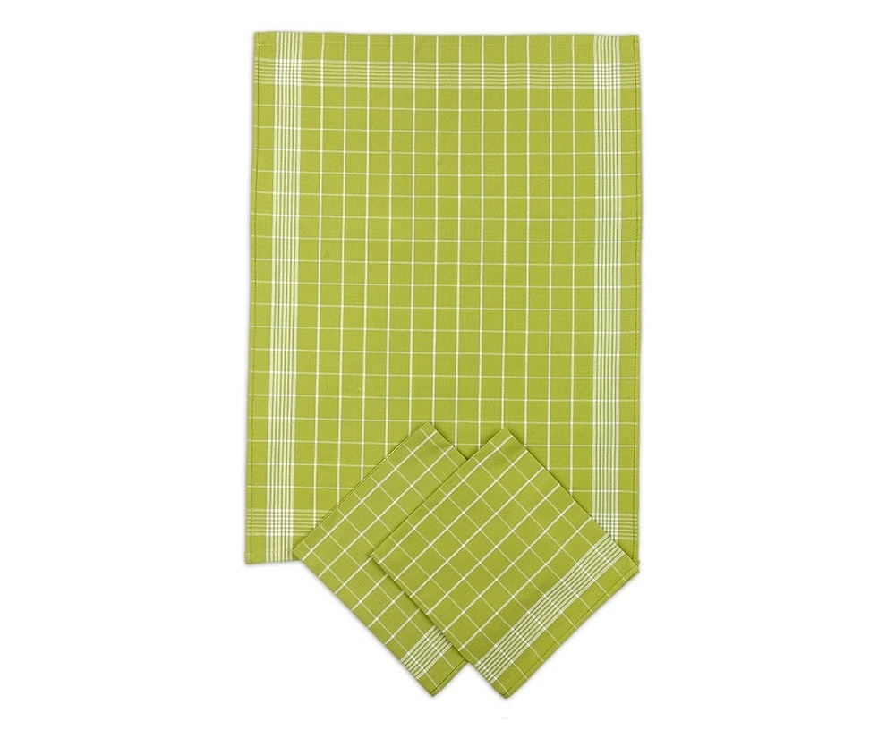 Set kuchyňských utěrek zelený 50x70 cm bavlna | VeseleBydleni.cz Set kuchyňských utěrek zelený 50x70 cm bavlna | VeseleBydleni.cz
